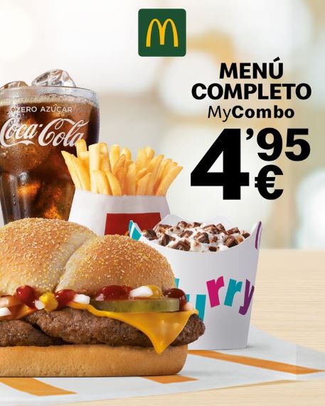 Vuelve el menú combo a McDonald's. - Centro Comercial Rincón de la Victoria